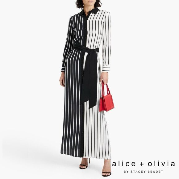 Alice + Olivia | Dresses | Alice Olivia Nwt Chassidy Black White ...